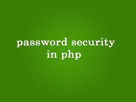 Php Password Encryption Decryption YouTube