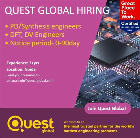 Aman Singh On Linkedin Questglobal Hiring Engineering Noida Asic Ip Soc Design