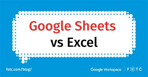 Google Vs Excel Sheets Differences And Similarities FOTC