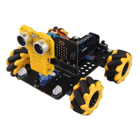 Haljia Smart Mecanum Wheel Robot Car Compatible With Bbc Micro Bit V2