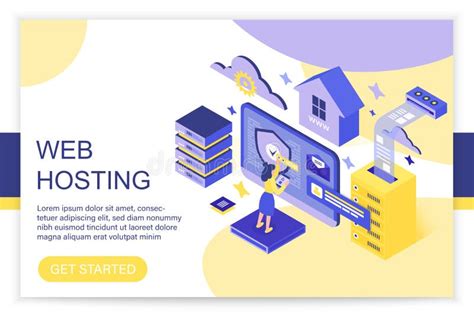 web hosting and cloud storage concept stock vector illustration of