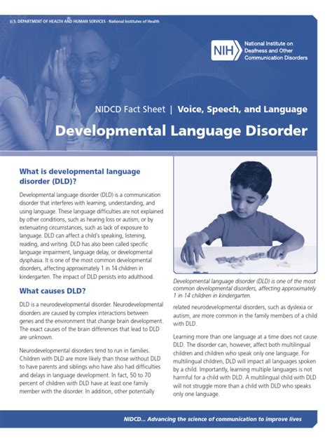 Developmental Language Disorder Pdf Learning Disability Behavioural Sciences