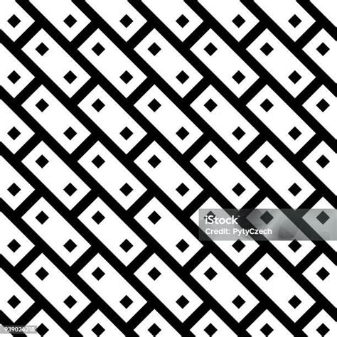 추상 원활한 패턴 배경입니다 흰색 배경에 고립 하는 대각선 배열에 있는 검은 벽돌 디자인 요소입니다 벡터 일러스트 레이 션 가리기에 대한 스톡 벡터 아트 및 기타 이미지