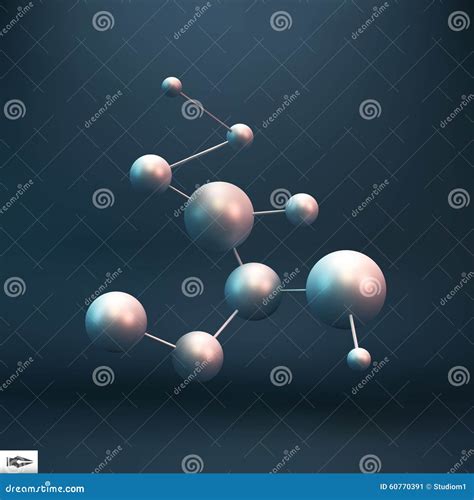 3d Molecule Structure Background Stock Vector Illustration Of Biology Molecular 60770391