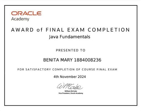 Benita Thomas On Linkedin Java Oracleacademy Fullstackdevelopment
