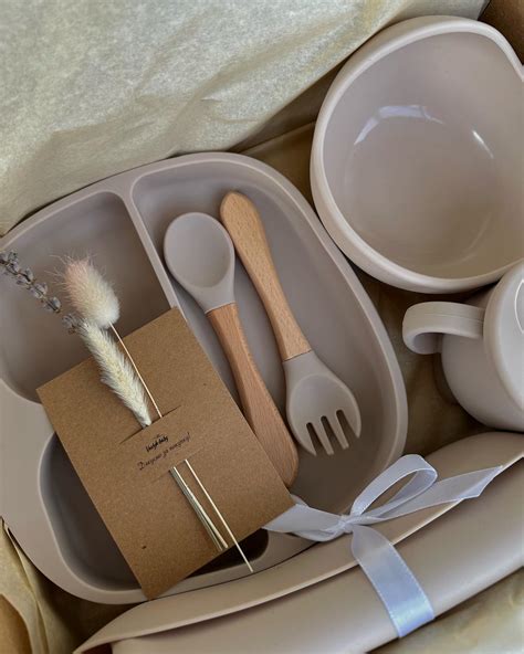 ДИТЯЧИЙ ПОСУД З ХАРЧОВОГО СИЛІКОНУ ПЛАНЕРИ ПРИКОРМУ Надзвичайно ніжне поєднання🤤😍 ⠀ Набір