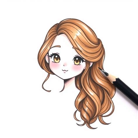Nice Hair Drawing How To Draw Cute Girls Drawing Step By Step By