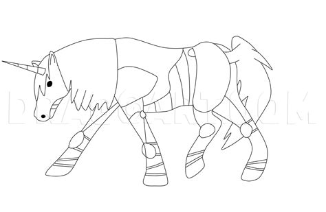 How To Draw A Robot Unicorn Robot Unicorn Attack Drawing Step By Step