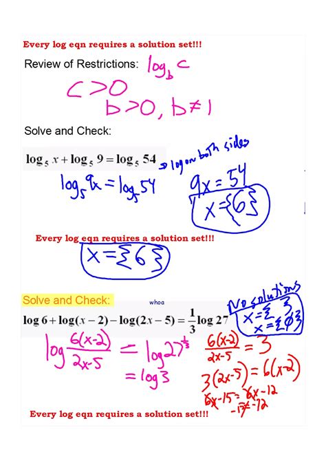Solving Log Equationspdf