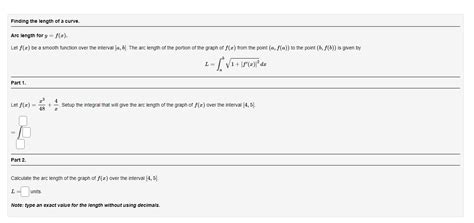 solved finding the length of a curve arc length for