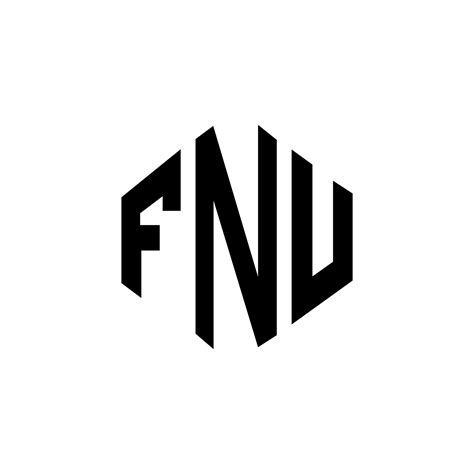 Diseño De Logotipo De Letra Fnu Con Forma De Polígono Fnu Polígono Y