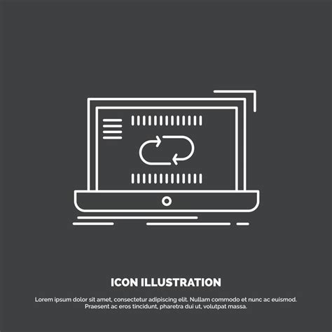 Communication Connection Link Sync Synchronization Icon Line Vector Symbol For Ui And Ux