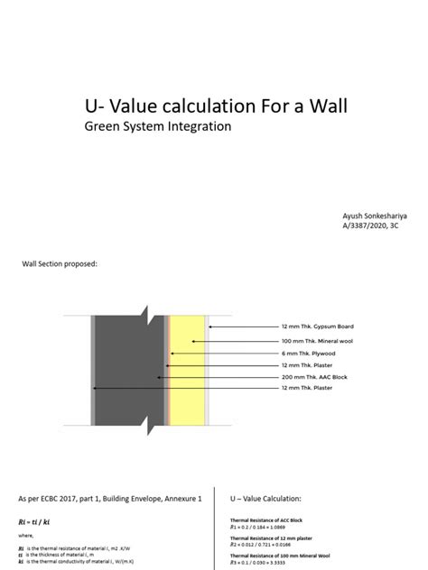 U Value Calculation Pdf