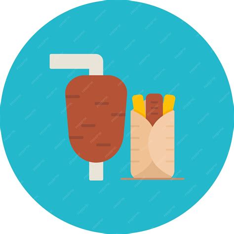 Premium Vector Doner Kebab Flat Illustration