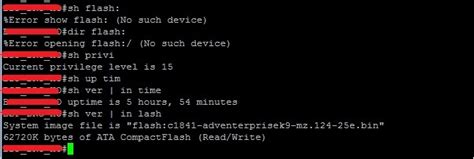 Output Of Show Flash Gives Error Show Flash No Such Device