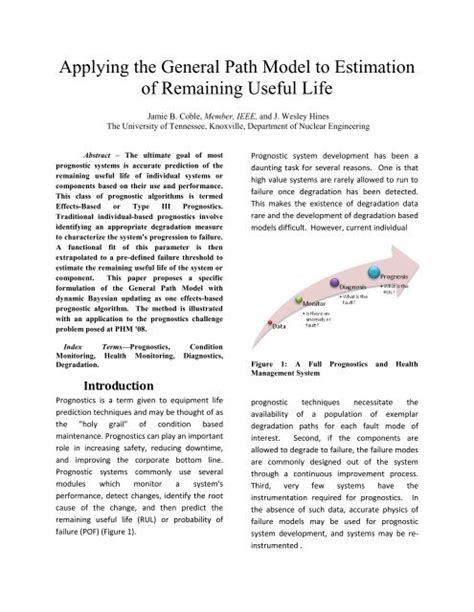Applying The General Path Model To Estimation Of Phm Society