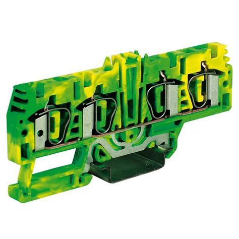 4 Wire Spring Ground Terminal Block Din Rail Mount Screwless Ground Terminal Block For 4 Wires