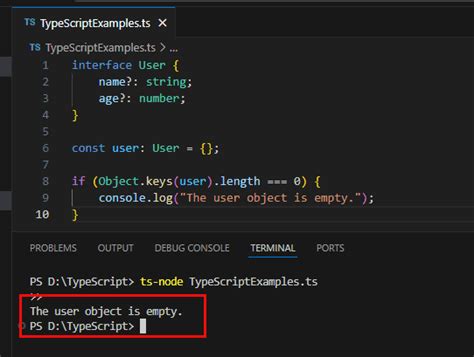 How To Check For An Empty Object In Typescript
