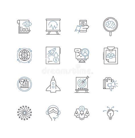 Cost Control Line Icons Collection Budgeting Analysis Reduction