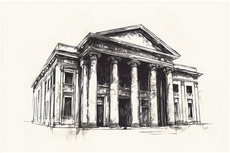 Classical Architecture Architecture Building Drawing Free Photo