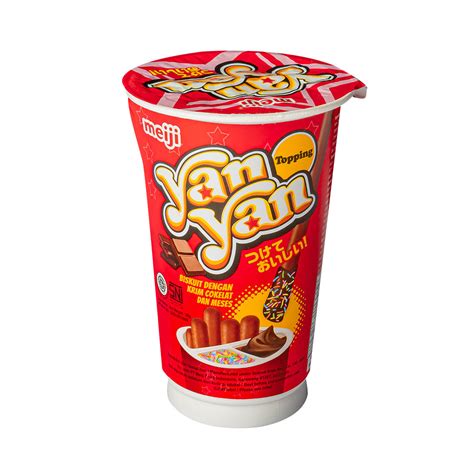 Meiji Yan Yan Topping Chocolate Cream Palitos De Pan Con Crema De