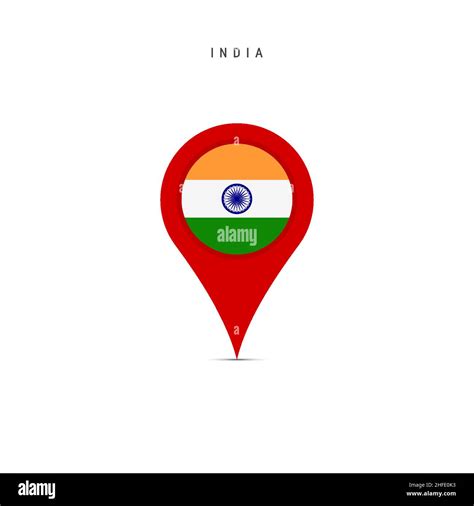 Teardrop Map Marker With Flag Of India Indian Flag Inserted In The Location Map Pin Flat