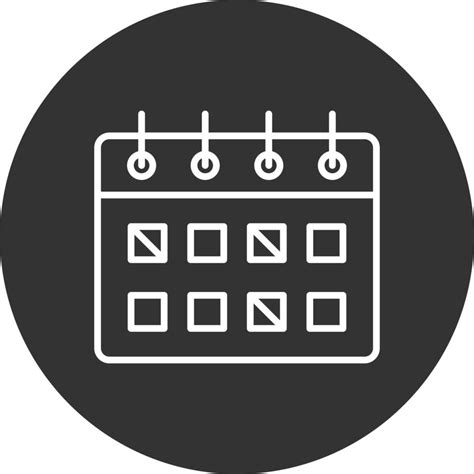 Schedule Line Inverted Icon 9894307 Vector Art At Vecteezy