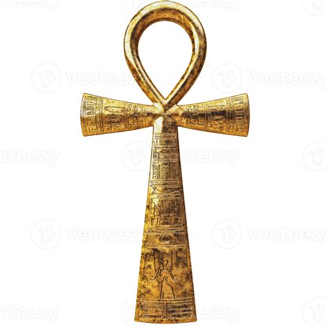 Ancient Egyptian Ankh Symbol With Hieroglyphs 49225669 Png