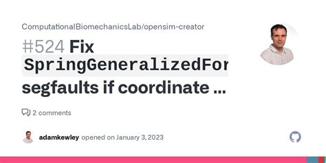 Fix `springgeneralizedforce` Segfaults If Coordinate Is Not Set · Issue