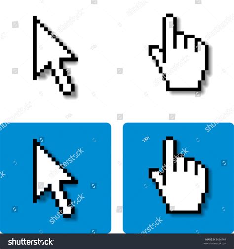Vector Cursors With Shadow 8666764 Shutterstock