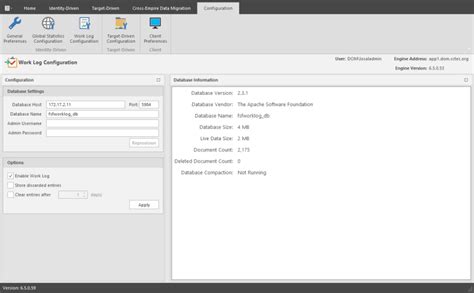 Work Log Configuration