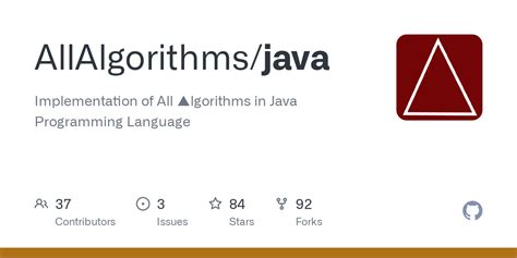 Github Allalgorithms Java Implementation Of All Lgorithms In Java