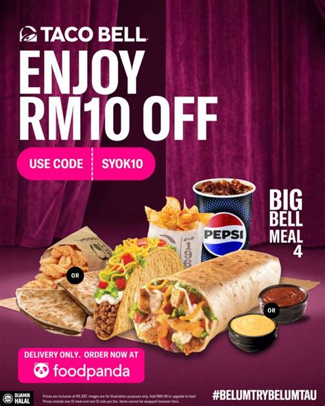 Taco Bell Foodpanda Promotion Rm10 Off Promo Code March 2026