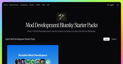 Mod Development Bluesky Starter Packs [1 Lists • Apr 2025]