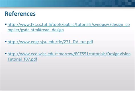 Logic Synthesis With Synopsys Design Compiler Pdf