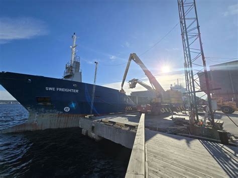 From Early Morning To Late Evening To Complete The Loading Of The Swe Freighter Before