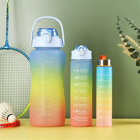 СЕТ 3 ШИШИЊА ЗА ВОДА СО ТАЈМЕР МАРКЕРИ 280ml 2l Extrapopust Mk Extra Popust