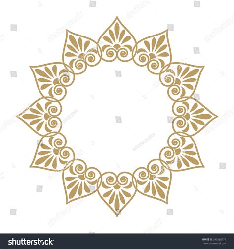 Decorative Line Art Frames Design Template Stock Illustration 343868771 Shutterstock