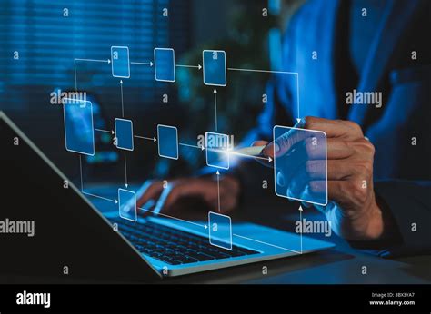 Workflow Automation And Business Process Mapping Concept Businessman