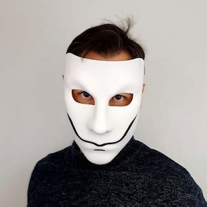 Smiling Phantom Mask Creepy Halloween Mask 3d Printed Anonymous