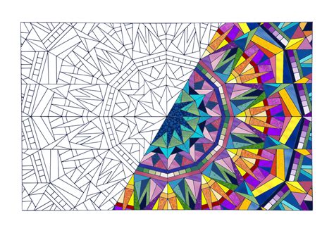 Pdf Stained Glass Coloring Page 1