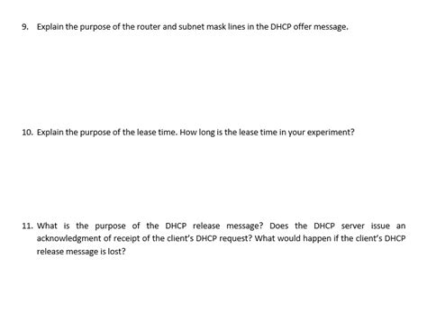Solved In Order To Observe Dhcp In Action Well Perform