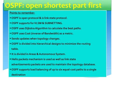 Ospf Ccna Certification Ospf Overview