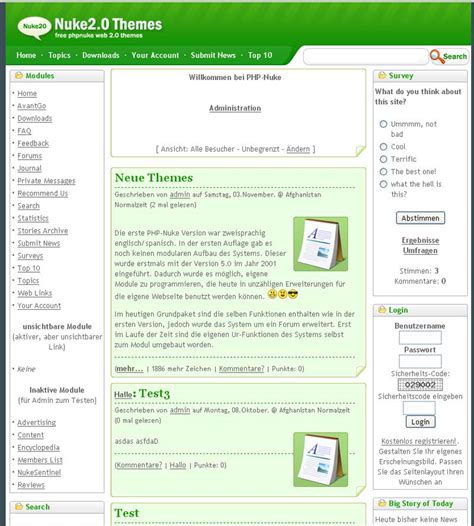 php nuke cms screenshots