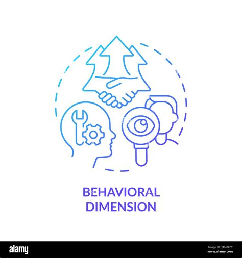 Behavioral Dimension Blue Gradient Concept Icon Stock Vector Image