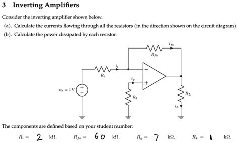 3 Inverting Amplifiers Consider The Inverting Amplifier Shown Below A