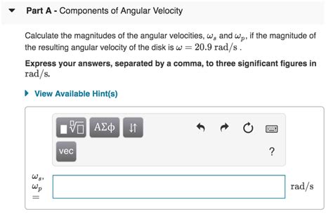 solved learning goal to determine the linear and angular