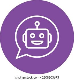 Chatbot Robot Talk Bubble Outline Icon Stock Vector Royalty Free 2208103673 Shutterstock