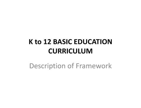 Estifania Lee The Pheonix K To 12 Basic Education Curriculum
