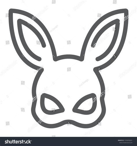 Sex Rabbit Mask Line Icon Sex Stock Vector Royalty Free 1576050031